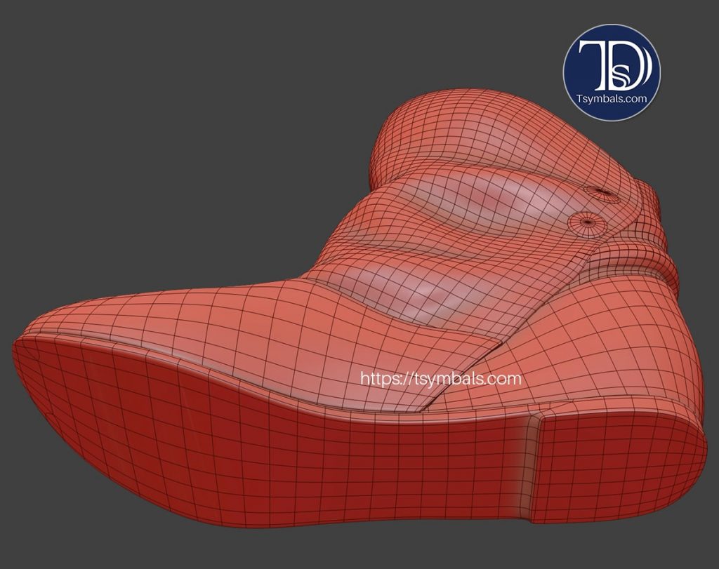3d Boots • Footwear 3D model wireframes • Tsymbals Design