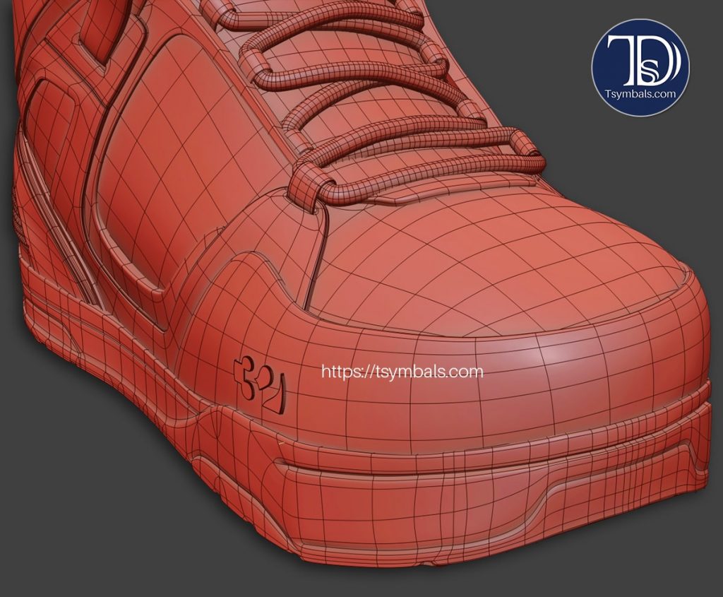 3d Boots • Footwear 3D model wireframes • Tsymbals Design