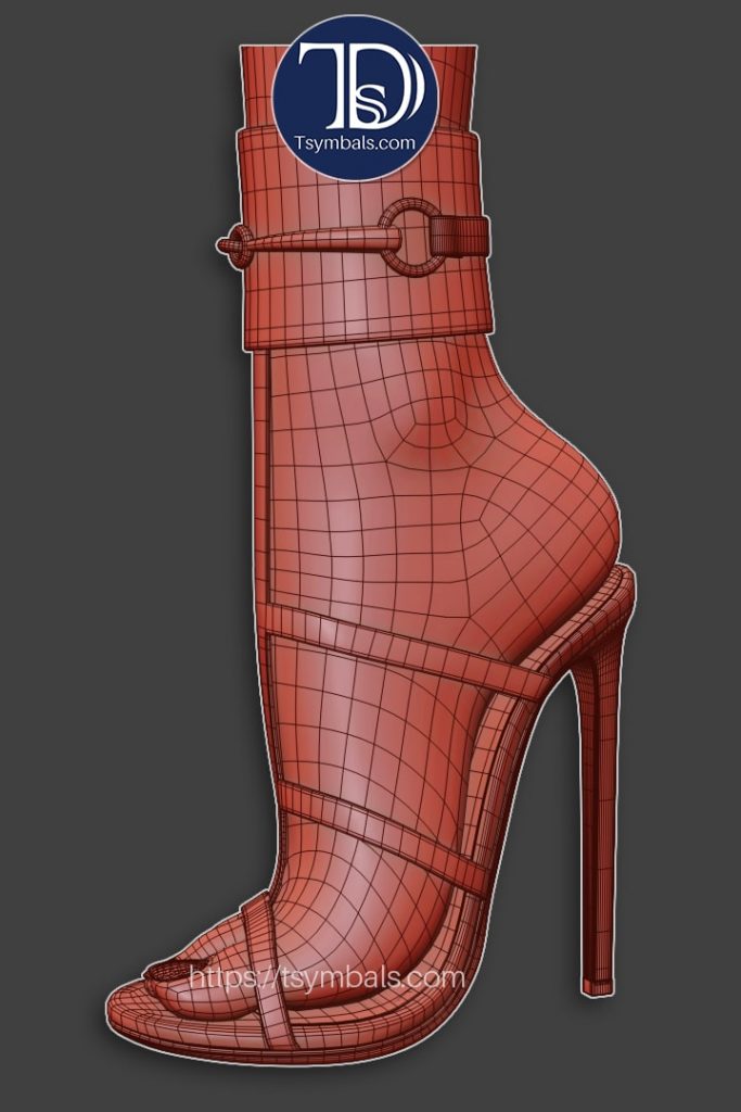 3d High Heel Model • Realistic Product Design • Tsymbals Design